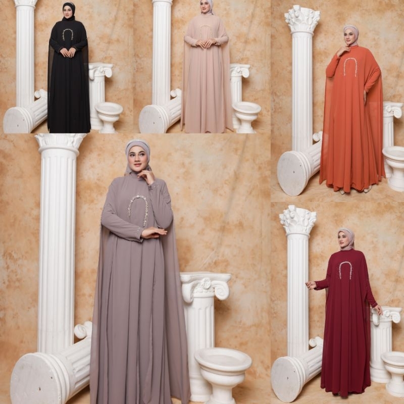 Jual gamis abaya CLEOPATRA set inner outer | Shopee Indonesia