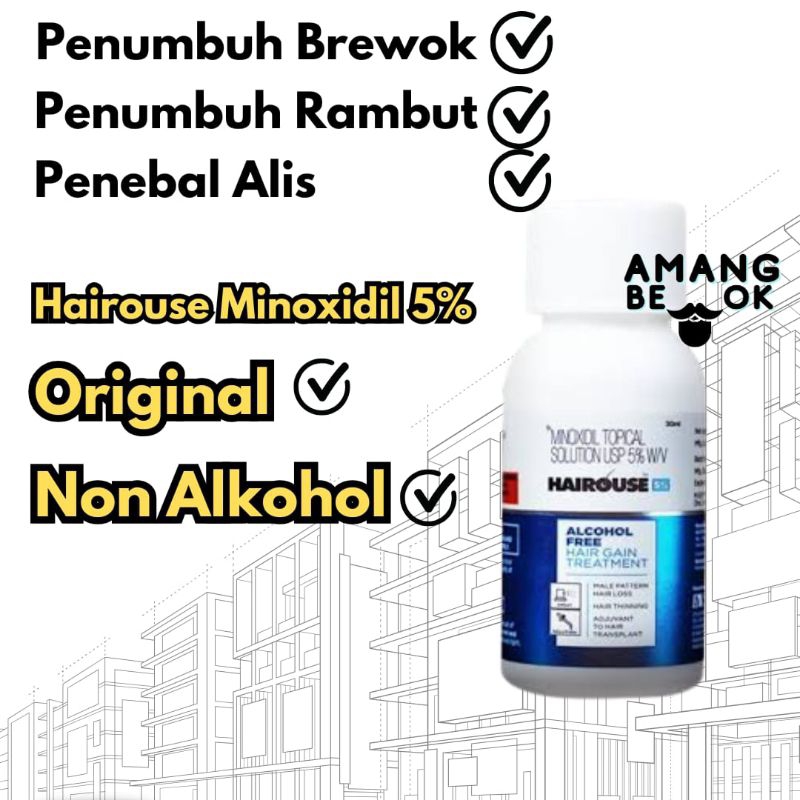 Jual Minoxidil 5% Hairouse Amang Brewok Amang Bewok AmangBrewok ...