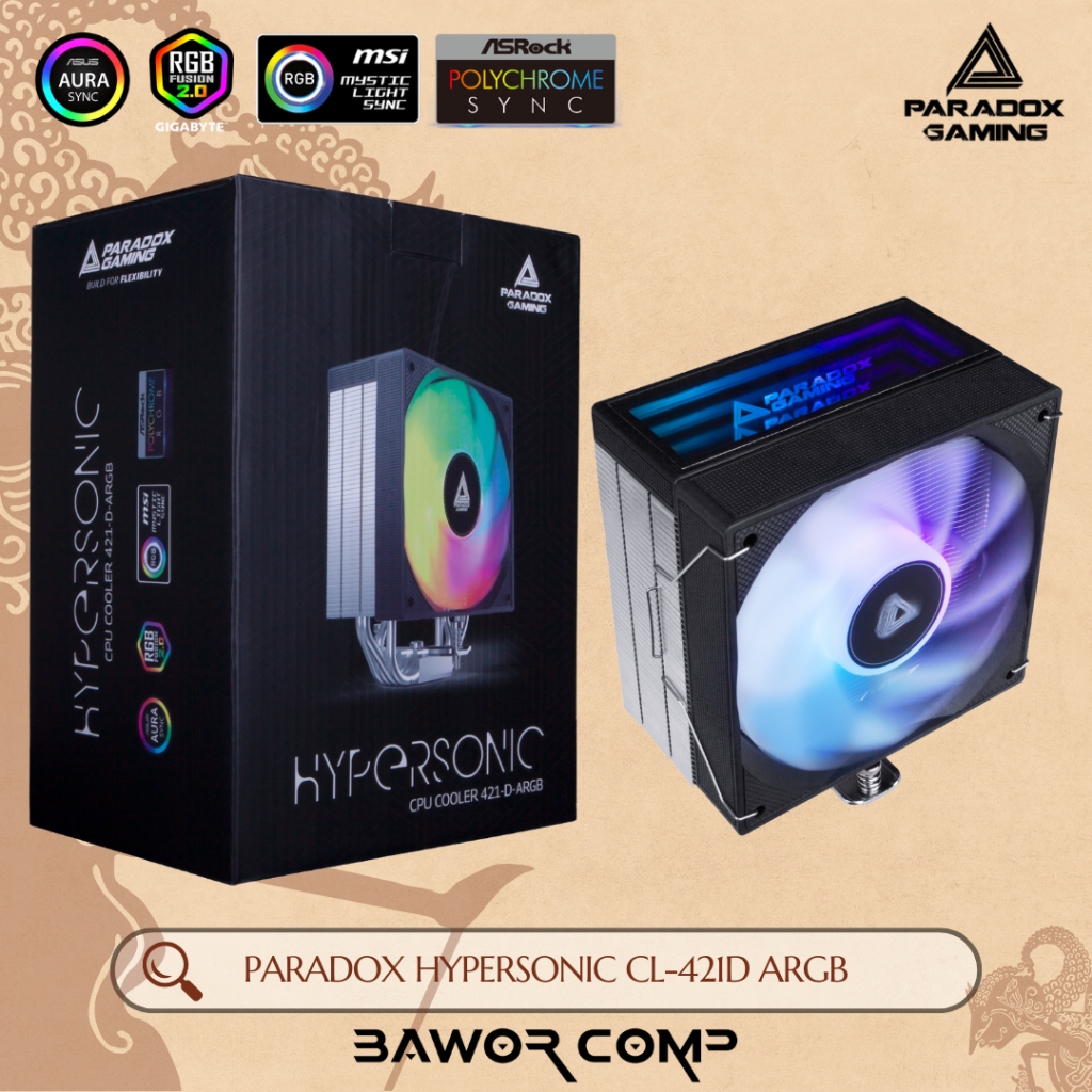Jual Paradox Gaming Hypersonic CL-421D ARGB Black 120mm | HSF CPU ...