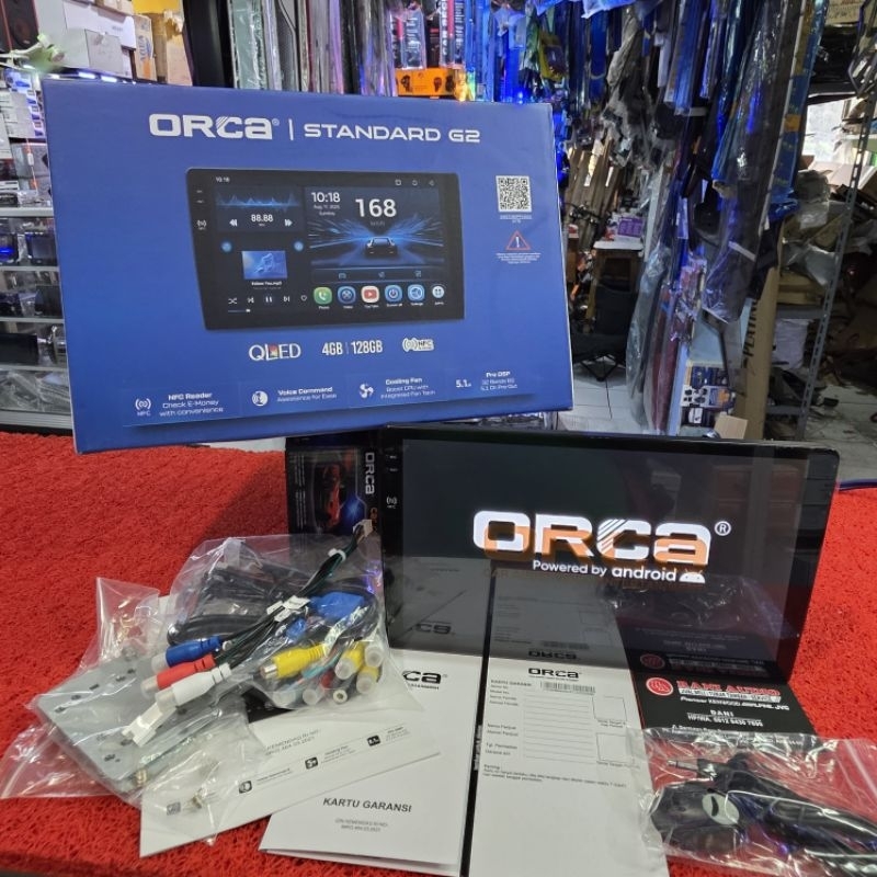 Jual Head Unit Android ORCA STANDARD G2 SERIES ADR-9988 RAM 4GB ROM 128GB NFC QLED 10 in ...