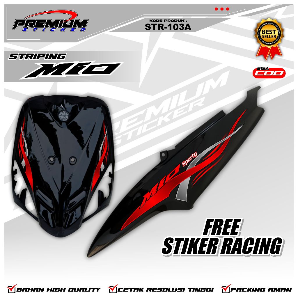 Jual STRIPING YAMAHA MIO / STIKER HONDA YAMAHA MIO SMILE MIO SPORTY ...