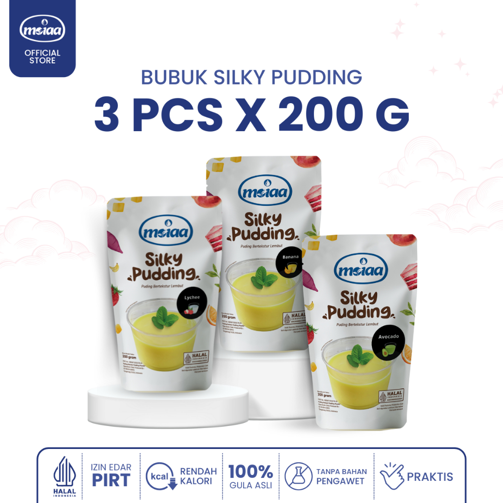 Jual 3pcs Paket Hemat Murah 11/ Silky Pudding 200 gram/ Bubuk Premix ...