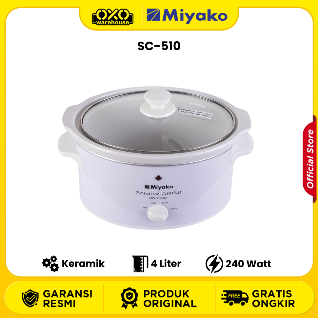 Jual Miyako Slow Cooker SC-510 Panci Presto Garansi Resmi | Shopee ...
