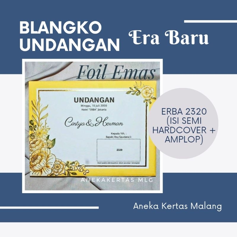 Jual Blangko Undangan Semi Hardcover Erba 2320 (Cek Deskripsi) | Shopee ...