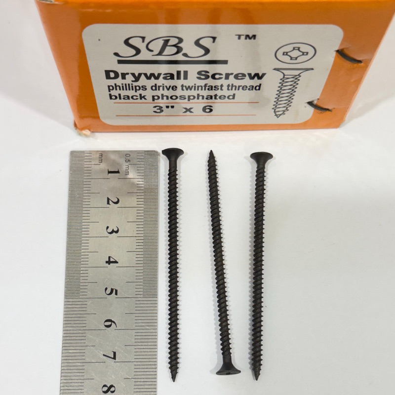 Jual HARGA 1ktk isi 250pcs // 3” inci sekrup gypsum hitam SBS 3” inci ( 7,5cm ) Baut sekrup ...