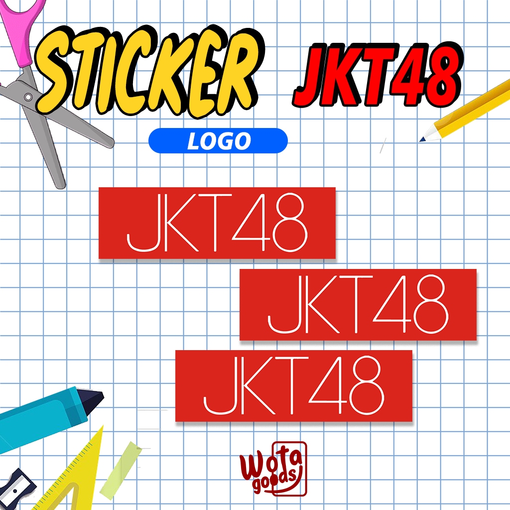 Jual STIKER JKT48 LOGO MERAH PANJANG - STICKER IDOL GRUB - WOTA ...