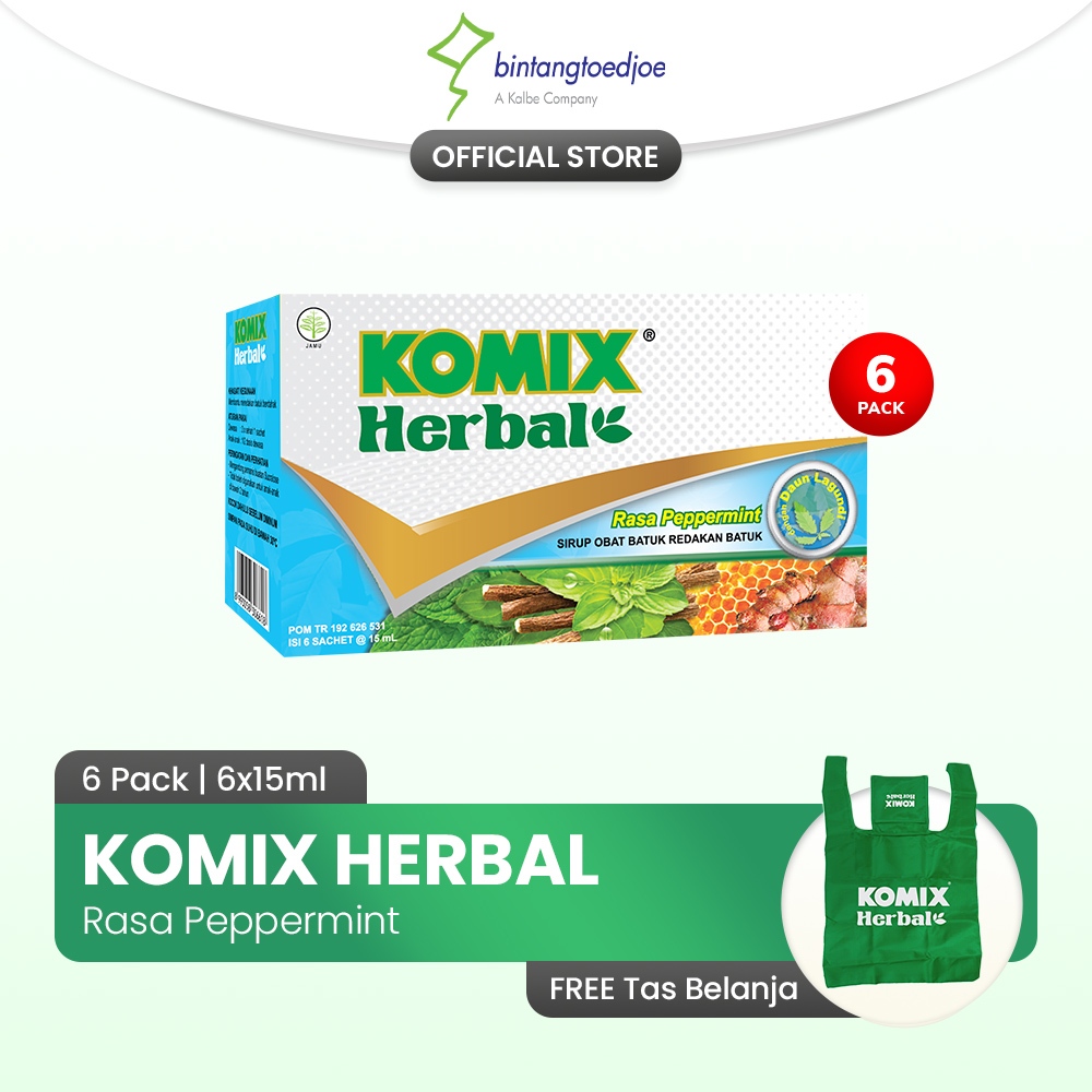 Jual Komix Herbal Peppermint 6 Pack (36 Sachet) | Shopee Indonesia