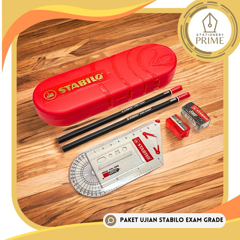 Jual Paket Ujian STABILO Exam Grade Pensil Penghapus Penggaris Rautan ...