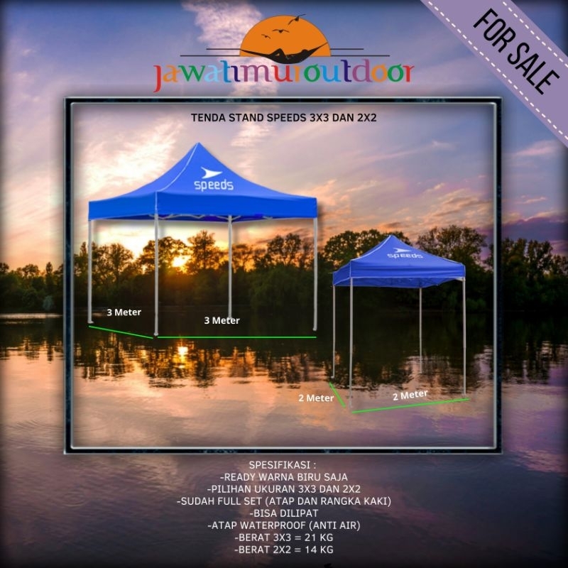 Jual Tenda Lipat Stand Tenda Bazar Jualan Cafe Ukuran 2X2 dan 3X3 Meter ...