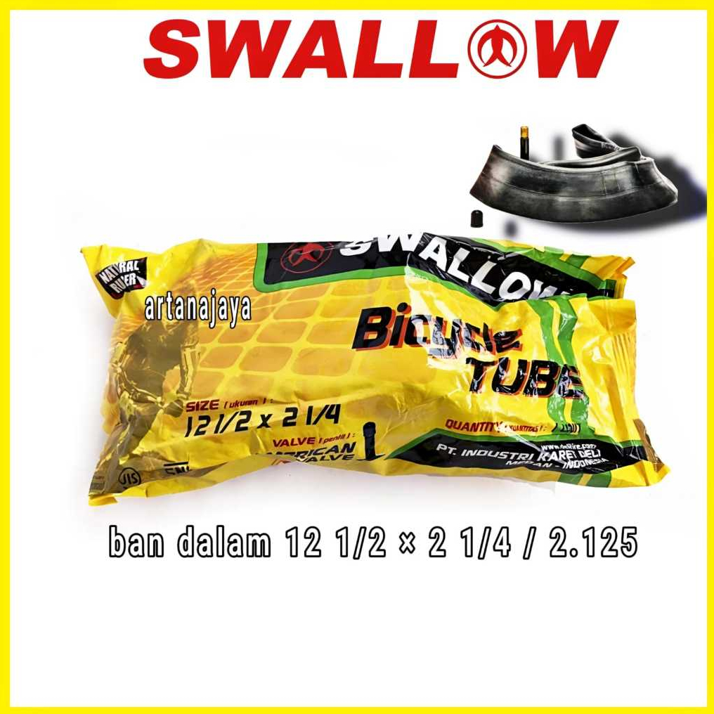 Jual ban dalam sepeda 12 ½ x 2¼ swallow cocok untuk semua sepeda 12 in | Shopee Indonesia