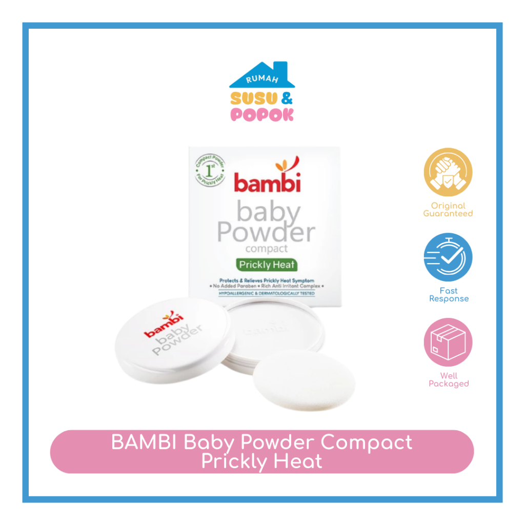 Jual BAMBI Baby Powder Compact Prickly Heat 40gr | Shopee Indonesia