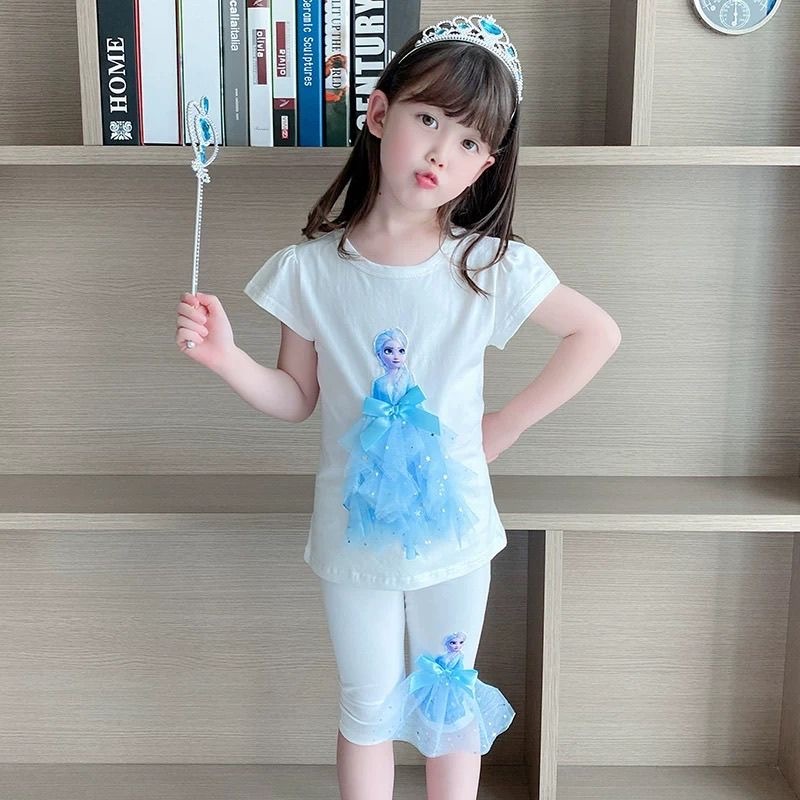 Jual HOOBABY 1-9 Tahun One Set Putri Elsa Anak Perempuan Kaos Berbahan ...