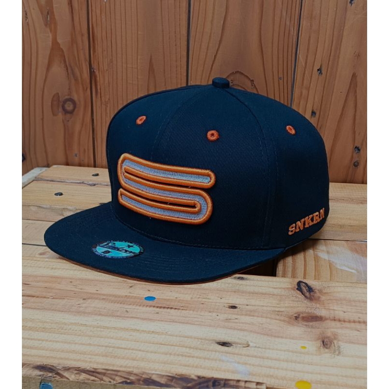 Jual Topi Snapback Pria/HIP HOP Sinkron Logo S Black-Orange | Shopee ...