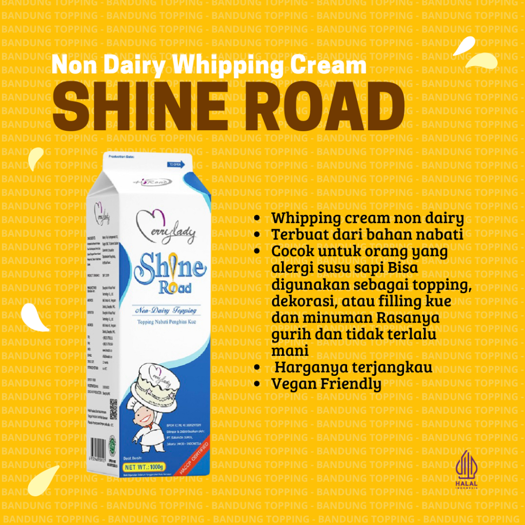 Jual Shine Road non dairy Whipping Cream 1LT khusus instan | Shopee ...