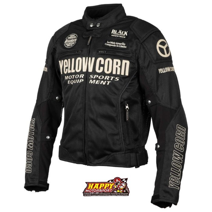 Jual Jaket Riding Yellowcorn YB-3102 Black Ivory | Shopee Indonesia