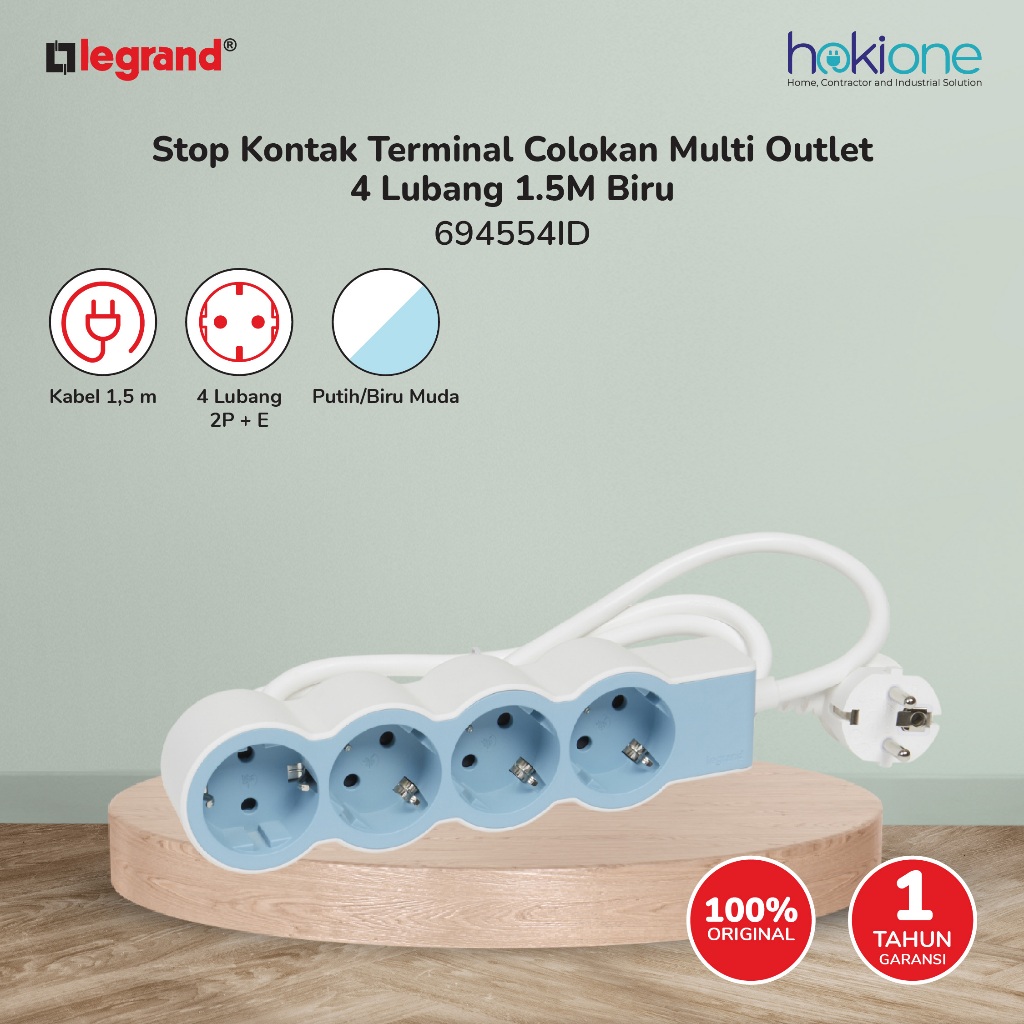Jual Legrand Stop Kontak Terminal Colokan Multi Outlet 4 Lubang 1.5M ...