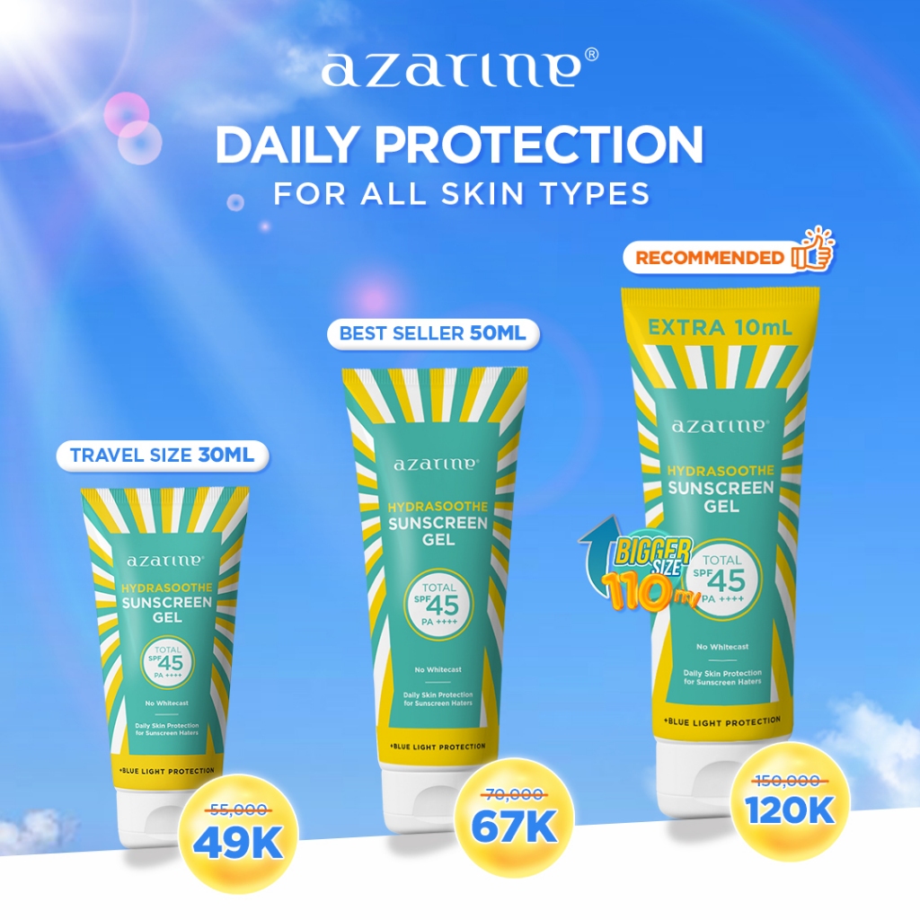 Jual [CREATOR] Azarine Hydrasoothe Sunscreen Gel SPF45 PA++++ [30ml ...
