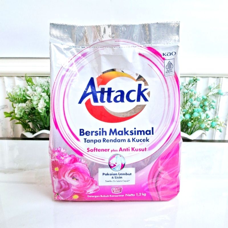Jual Attack Plus Softener 1200 gr Deterjen Bubuk 1200gr - 1,2 kg / 1.2kg | Shopee Indonesia