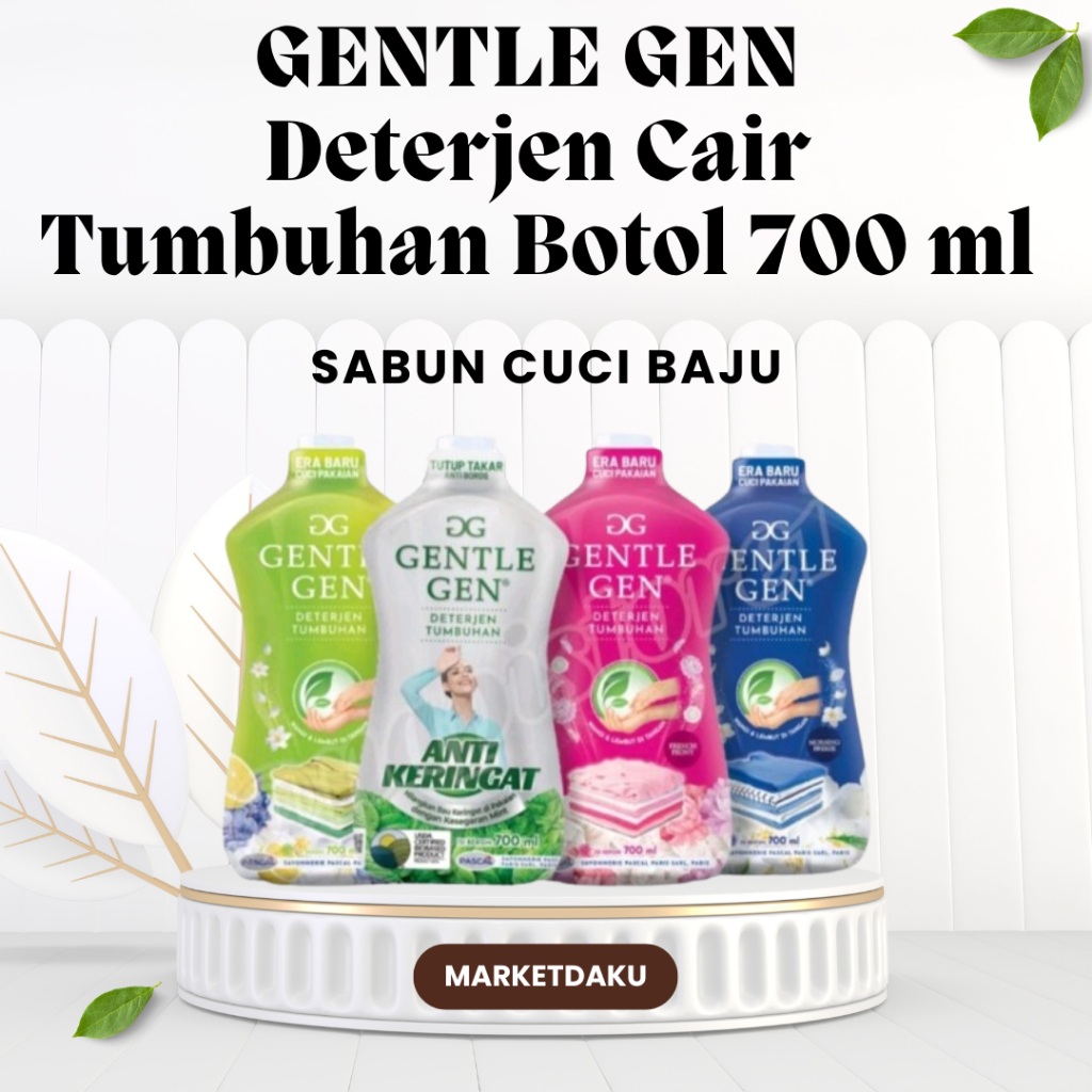 Jual GENTLE GEN Deterjen Cair Tumbuhan Botol 700 ml - Sabun Cuci Baju ...
