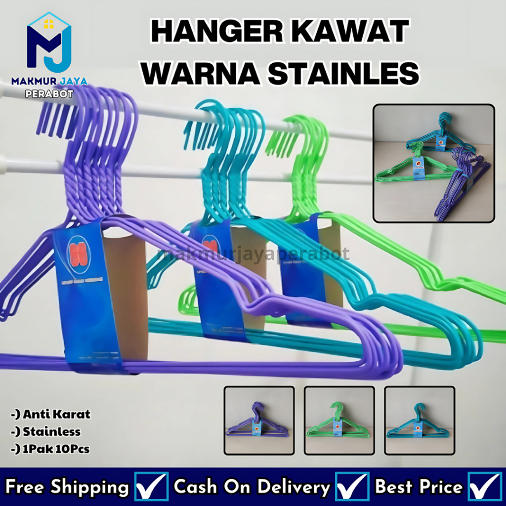 Jual PROMO GILA! BELI 3 GRATIS 1 - Hanger Coating Anti Karat Tebal ...