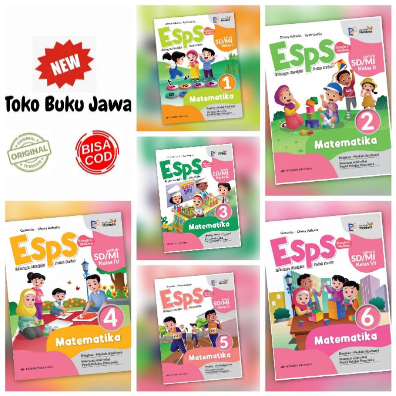 Jual [Erlangga] ORIGINAL Buku SD ESPS Matematika Kelas 1 2 3 4 5 6 Revisi Erlangga Kurikulum ...