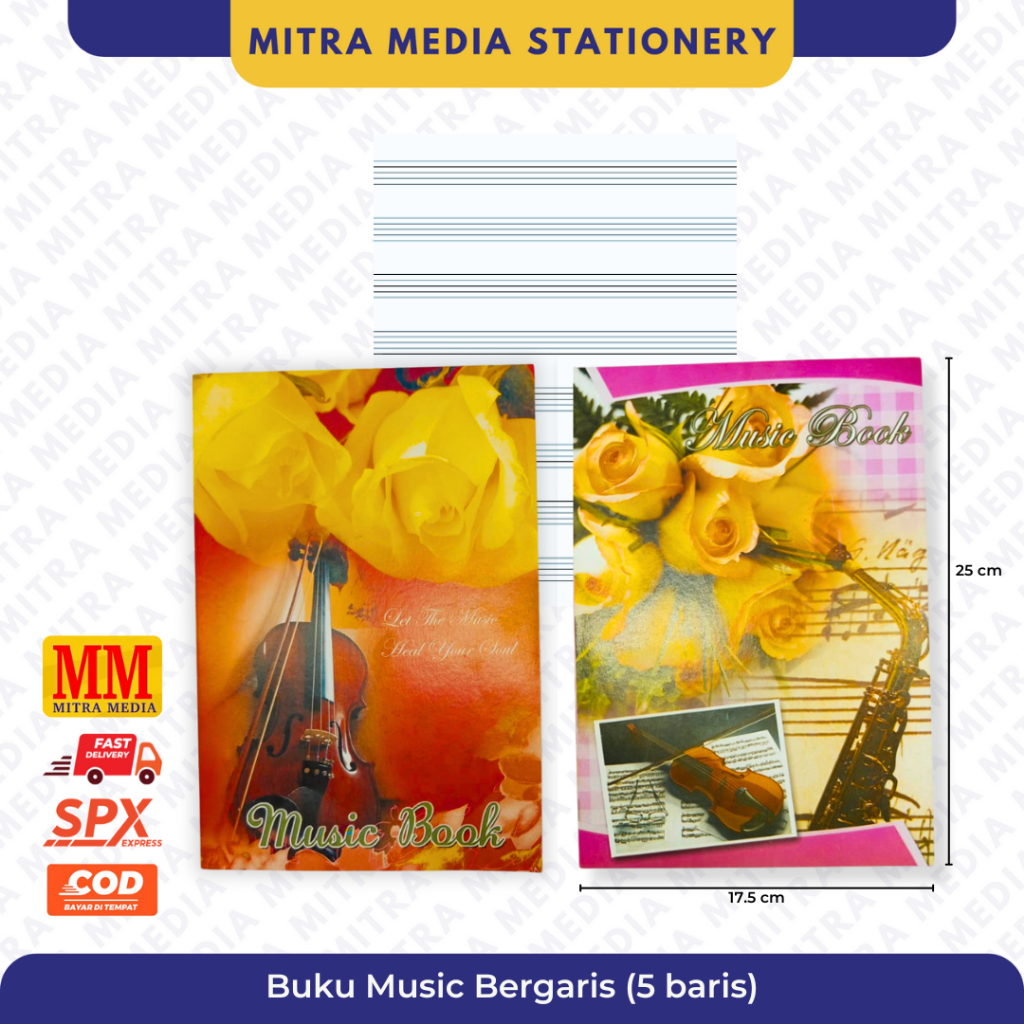 Jual Buku Musik / Buku Not Balok / Buku Notasi Pranada 5 Garis / Music ...
