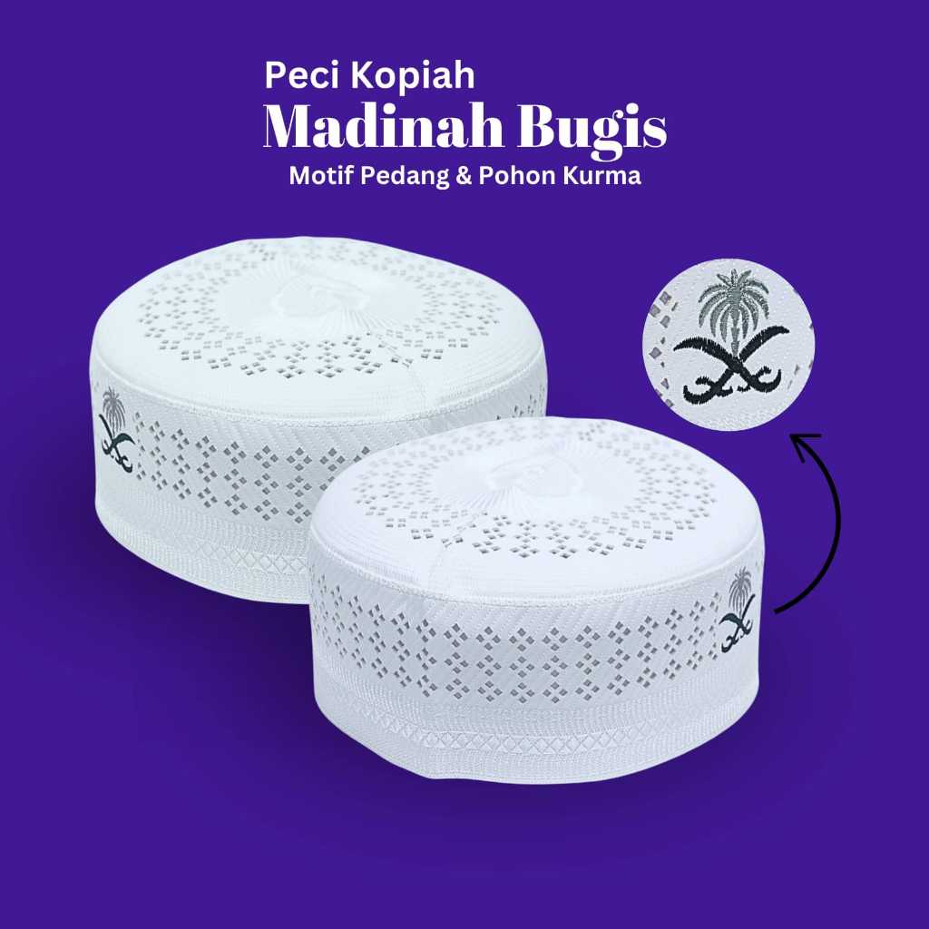 Jual Peci kopiah madina bugis laser super motif pedang kurma adem ...