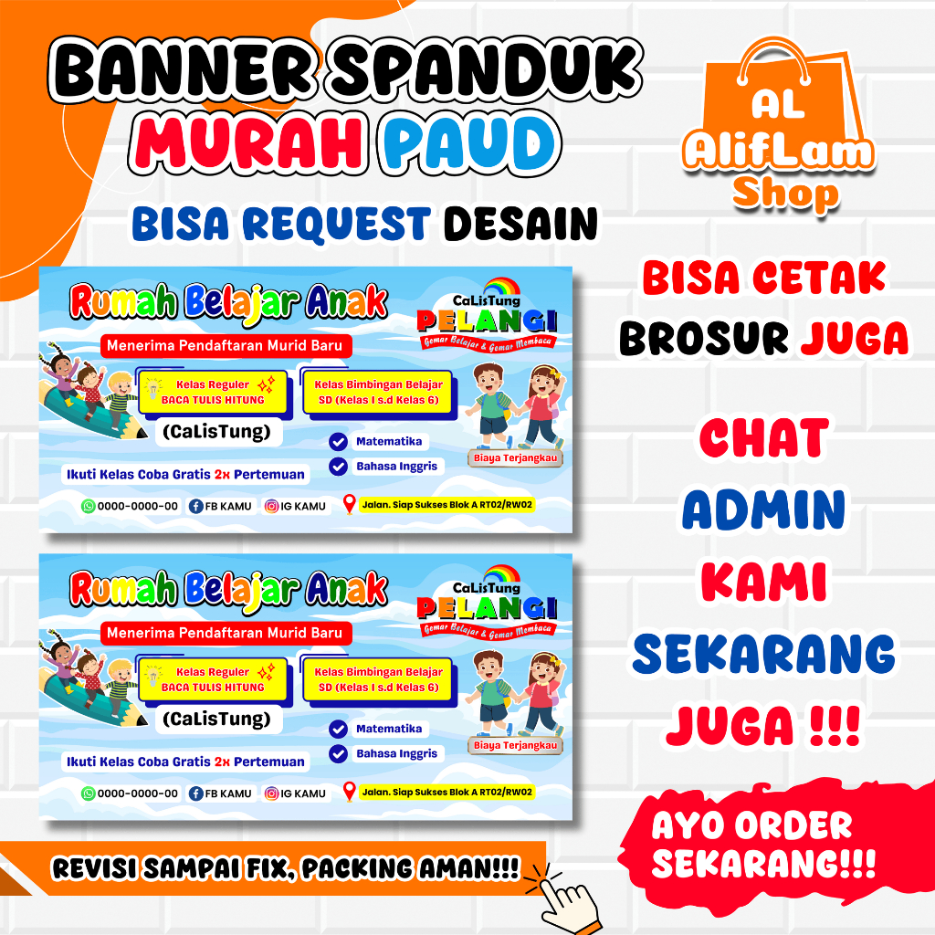 Jual CETAK BANNER SPANDUK PPDB PAUD/BIMBEL | VERSI AS_95 | BISA REQUEST ...