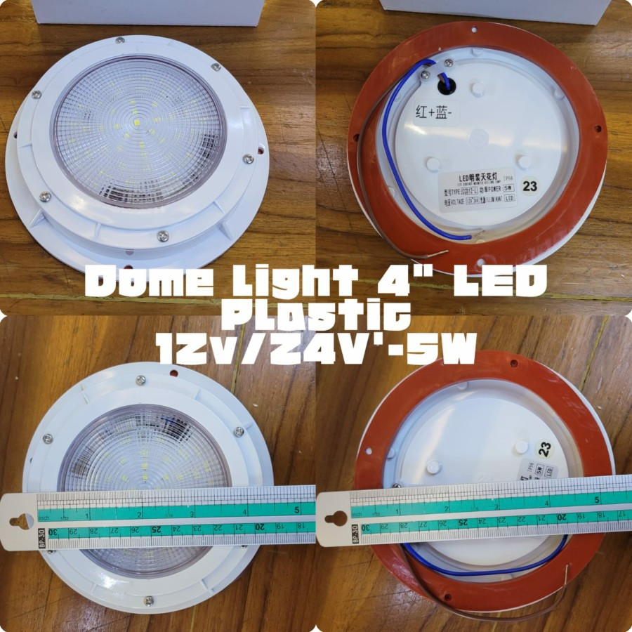 Jual Lampu Kabin Kapal Dome Light LED 4 Inch 5 Watt 24 Volt / 12 Volt ...