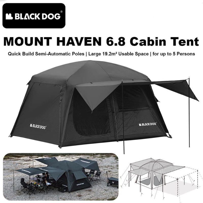 Jual Blackdog Shan Ting Mount Haven 6.8 Cabin Tent | Shopee Indonesia