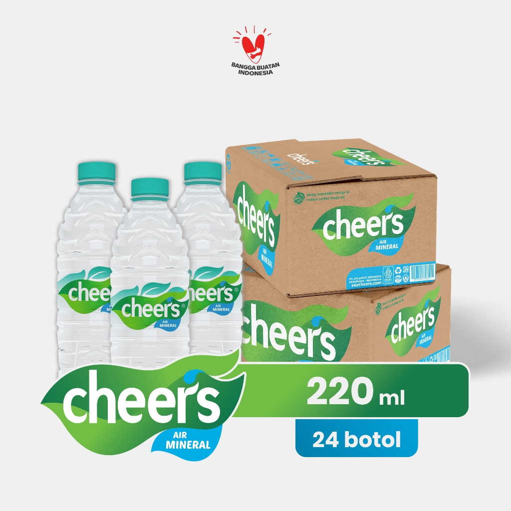 Jual Cheers Natural Spring Water 220ml (24 botol) | Shopee Indonesia