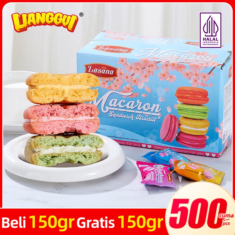 Jual [HALAL] Lianggui Macaron Biskuit Mini Cookies Kue Lebaran Best ...