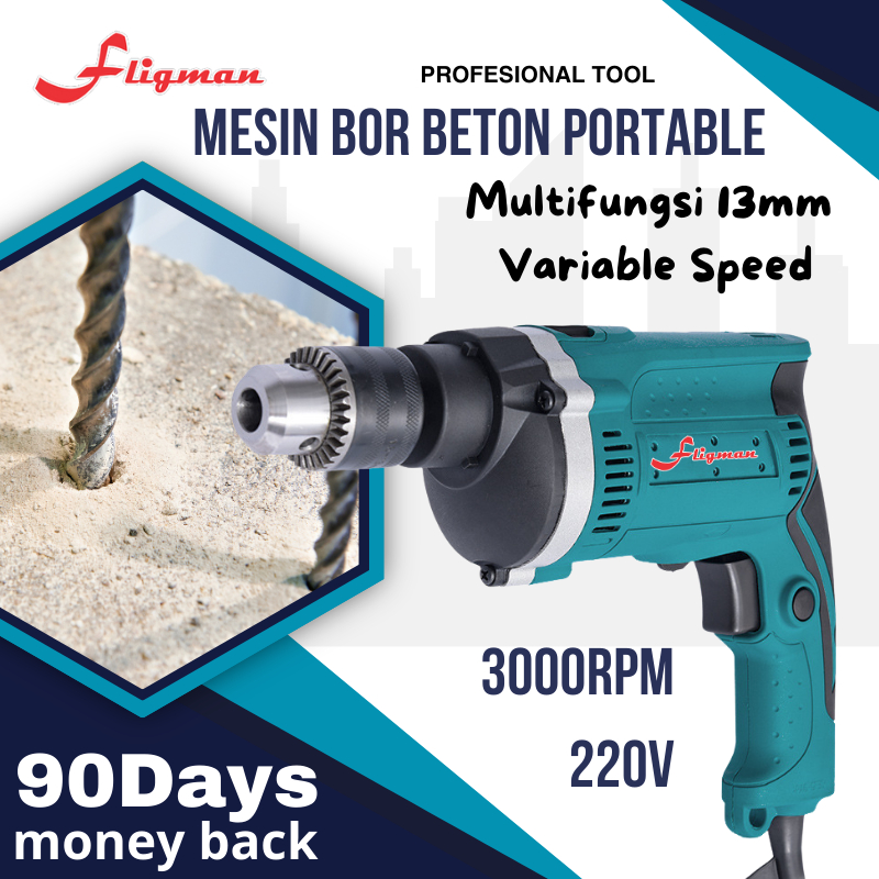 Jual Mesin Bor Beton Listrik Portbale | Electric Impact Hummer Drill ...