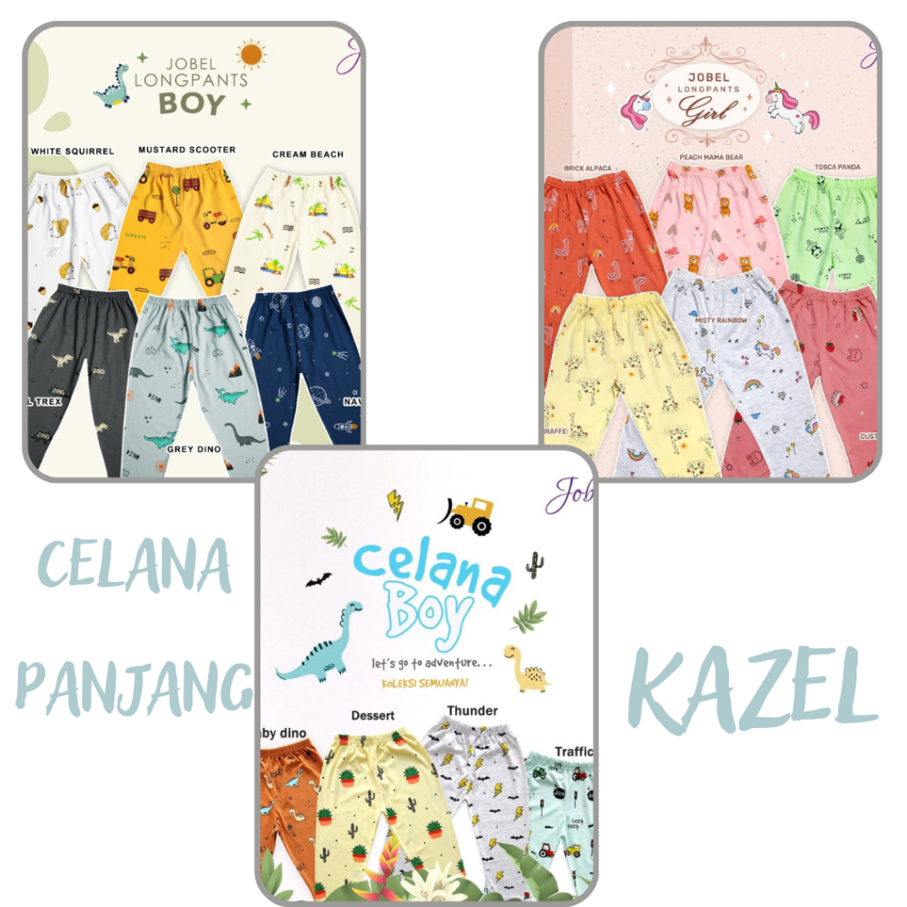 Jual KZL09 KAZEL CELANA PANJANG BOY AND GIRL LONGPANTS ISI 1 | Shopee Indonesia