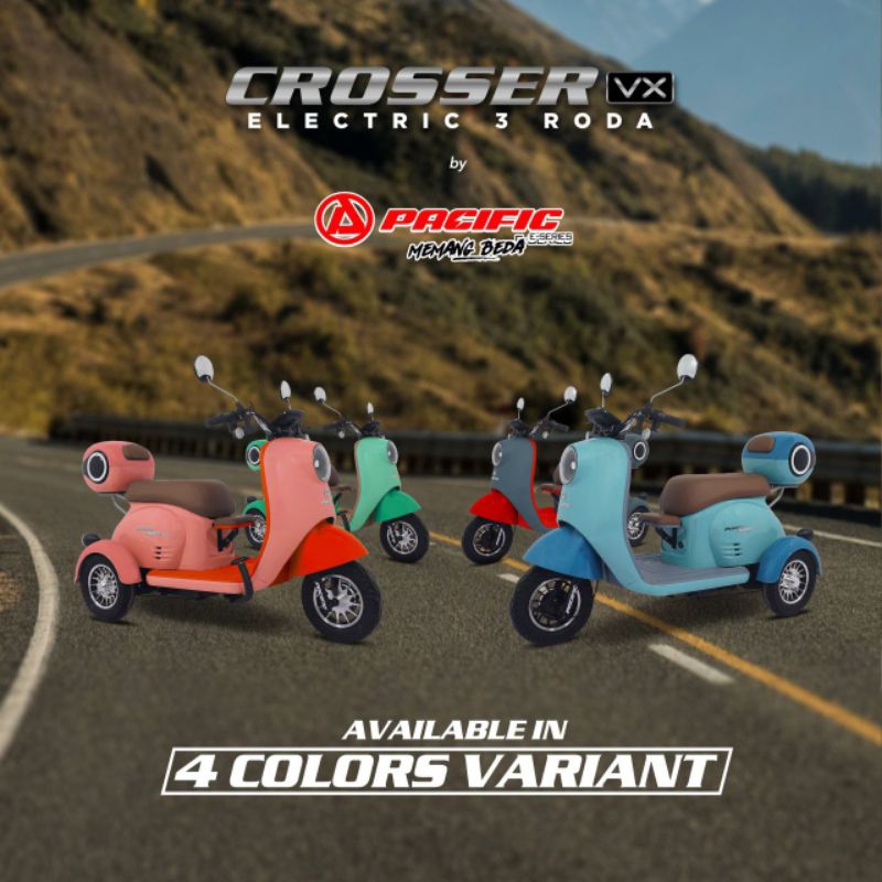 Jual Sepeda Listrik Roda Tiga Pacific Crosser VX E bike | Shopee Indonesia
