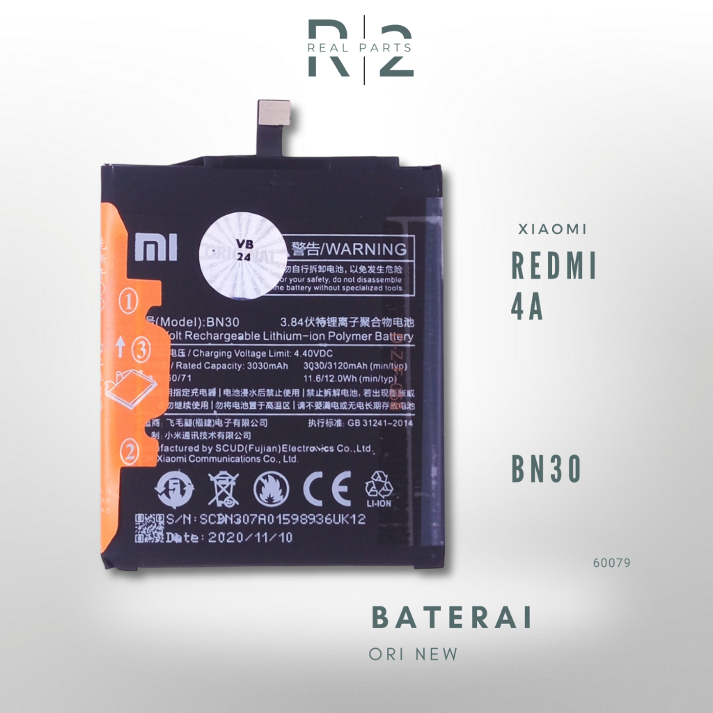 Jual Baterai BN30 XIAOMI Redmi 4A ORI 100 OEM Battery | Shopee Indonesia