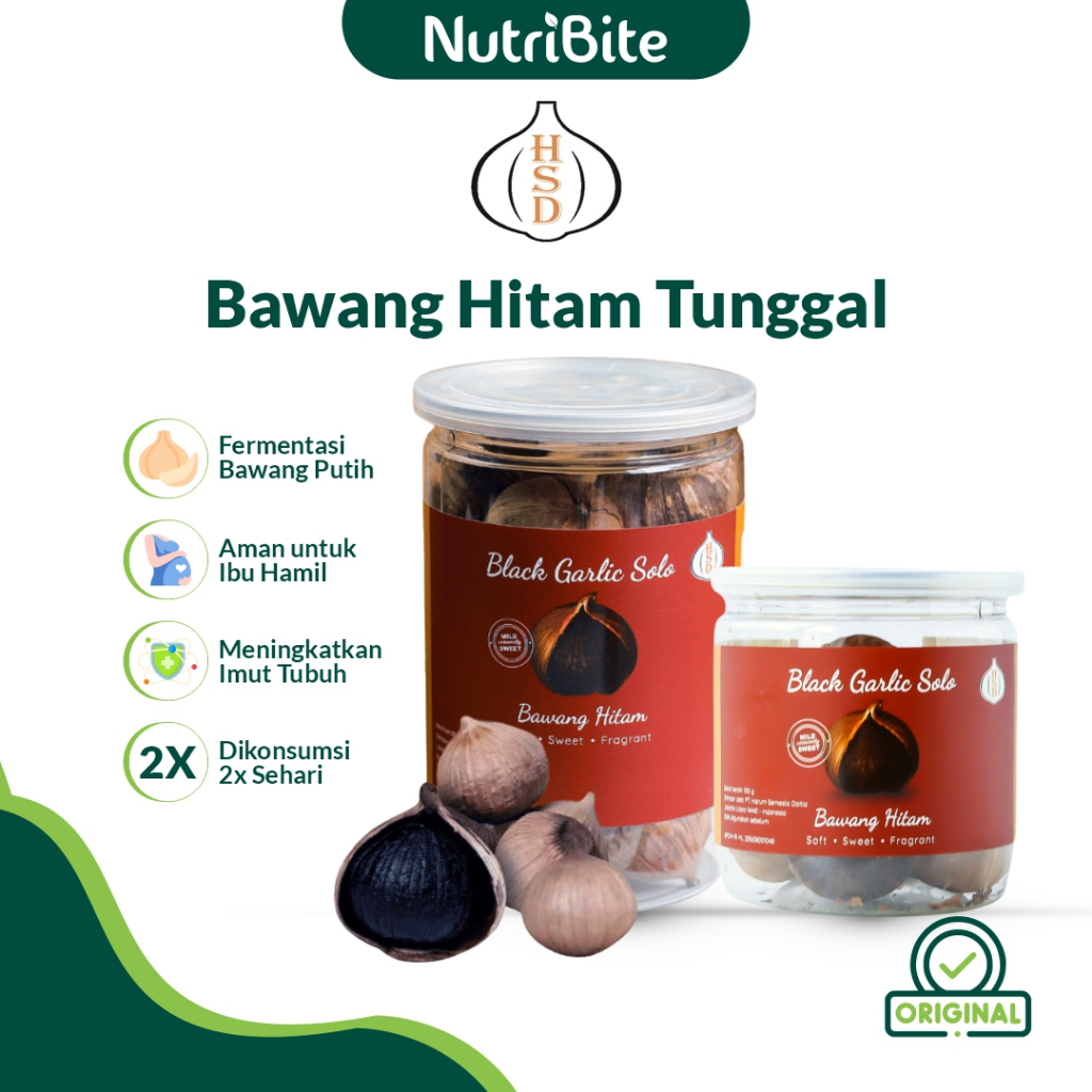 Jual NUTRIBITE Black Garlic Solo HSD Bawang Hitam Tunggal | Shopee Indonesia
