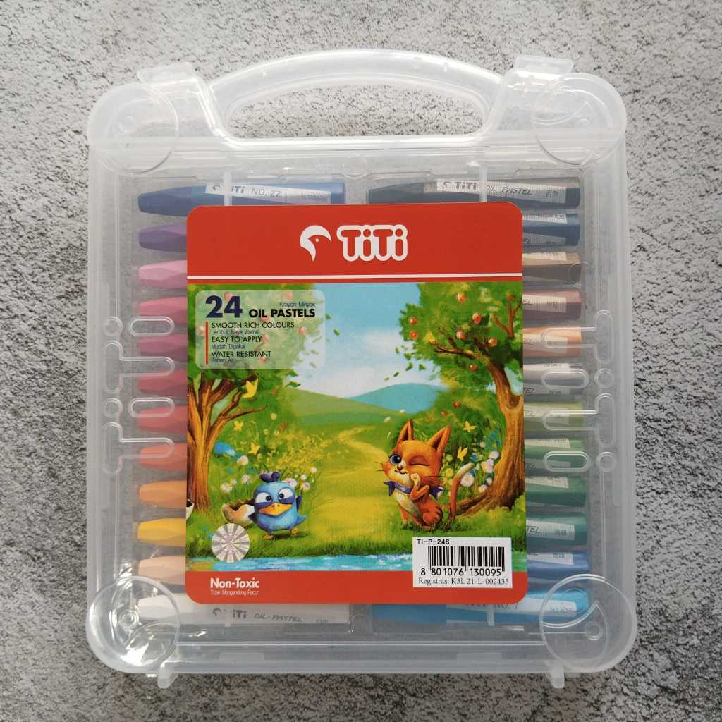 Jual crayon 24 warna titi | oil pastel titi | Shopee Indonesia