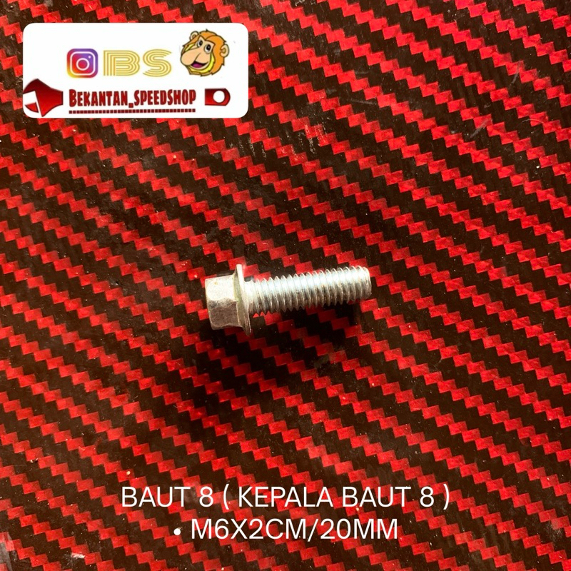 Jual BAUT 8 ( KEPALA BAUT 8 ) • M6X2CM/20MM | Shopee Indonesia