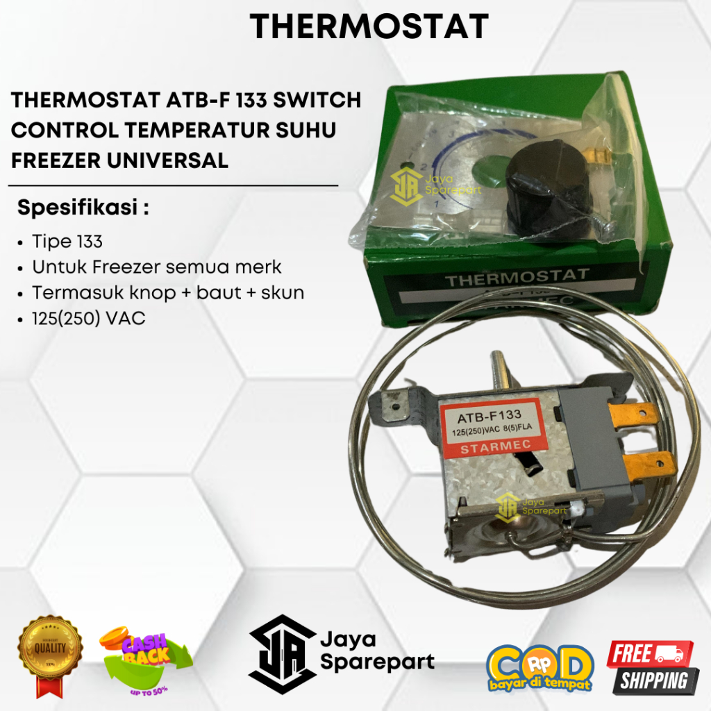 Jual Thermostat ATB-F 133 Switch Control Temperatur Suhu Freezer ...