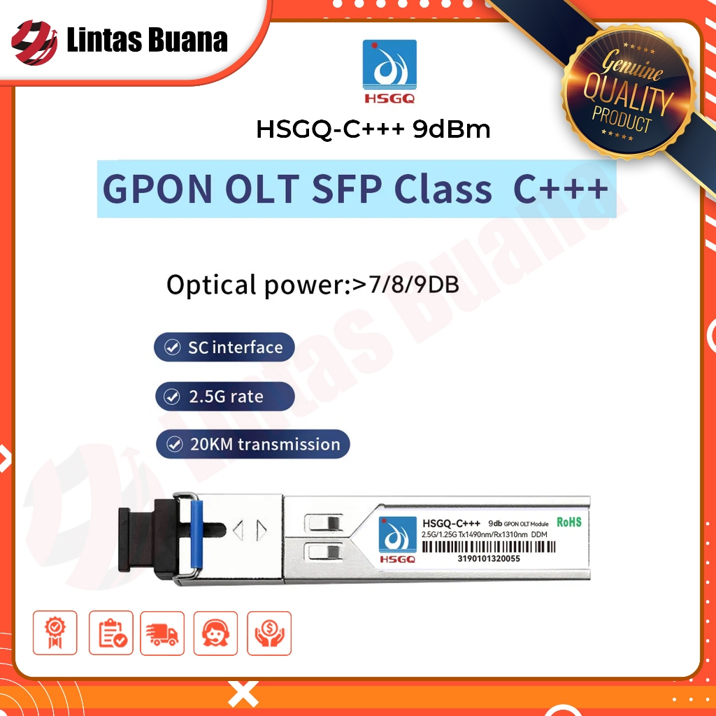Jual Paket 4 Pcs - HSGQ GPON SFP MODULE C++++ 9db ( HSGQ-C+++ 9dbm Gpon OLT Module ) | Shopee ...