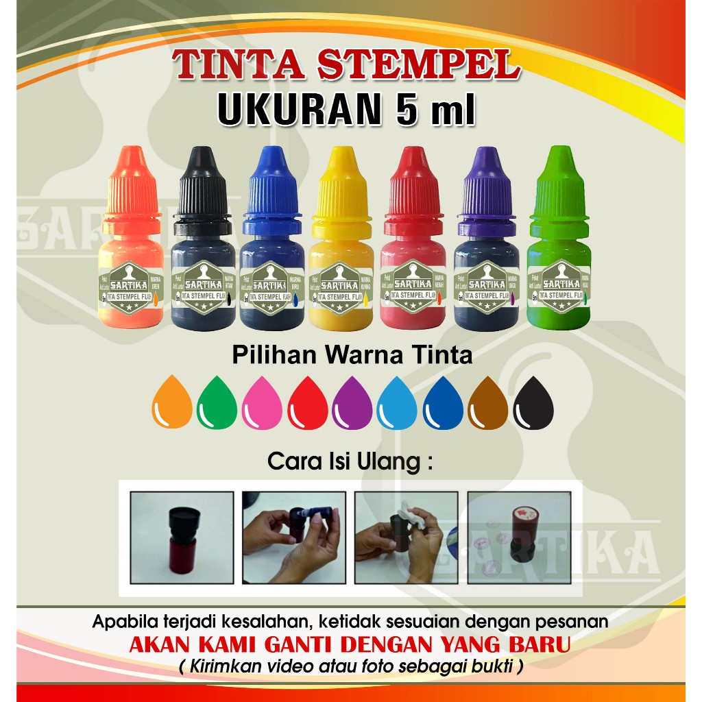Jual Tinta stempel warna flash otomatis permanen | Shopee Indonesia