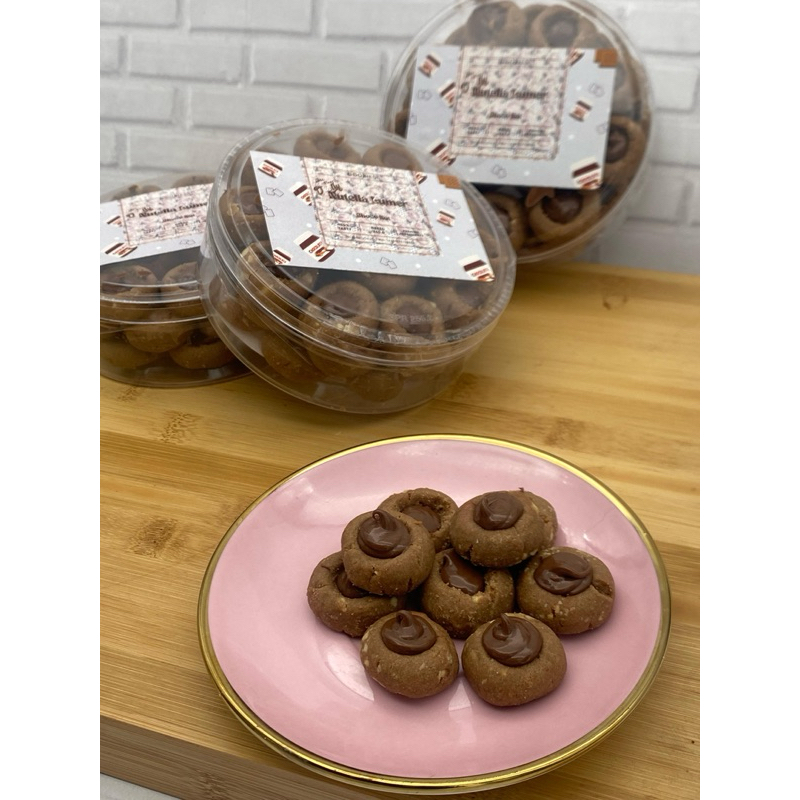 Jual Choco Nutella lumer Kue Kering thumbprint nutella lotus biscoff ...