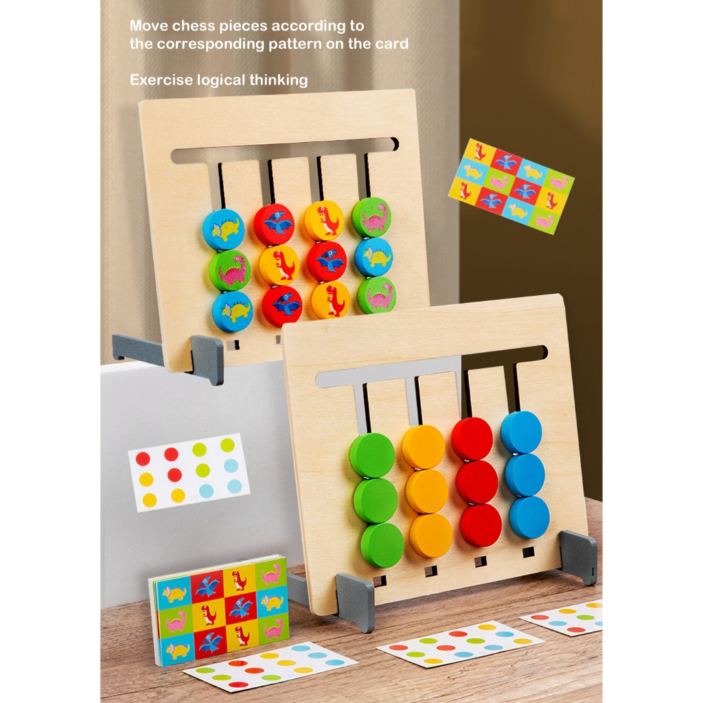 Jual MAINAN EDUKASI ANAK LOGIC GAME 2 SISI/ 2 IN 1 / FOUR COLOR LOGIC ...