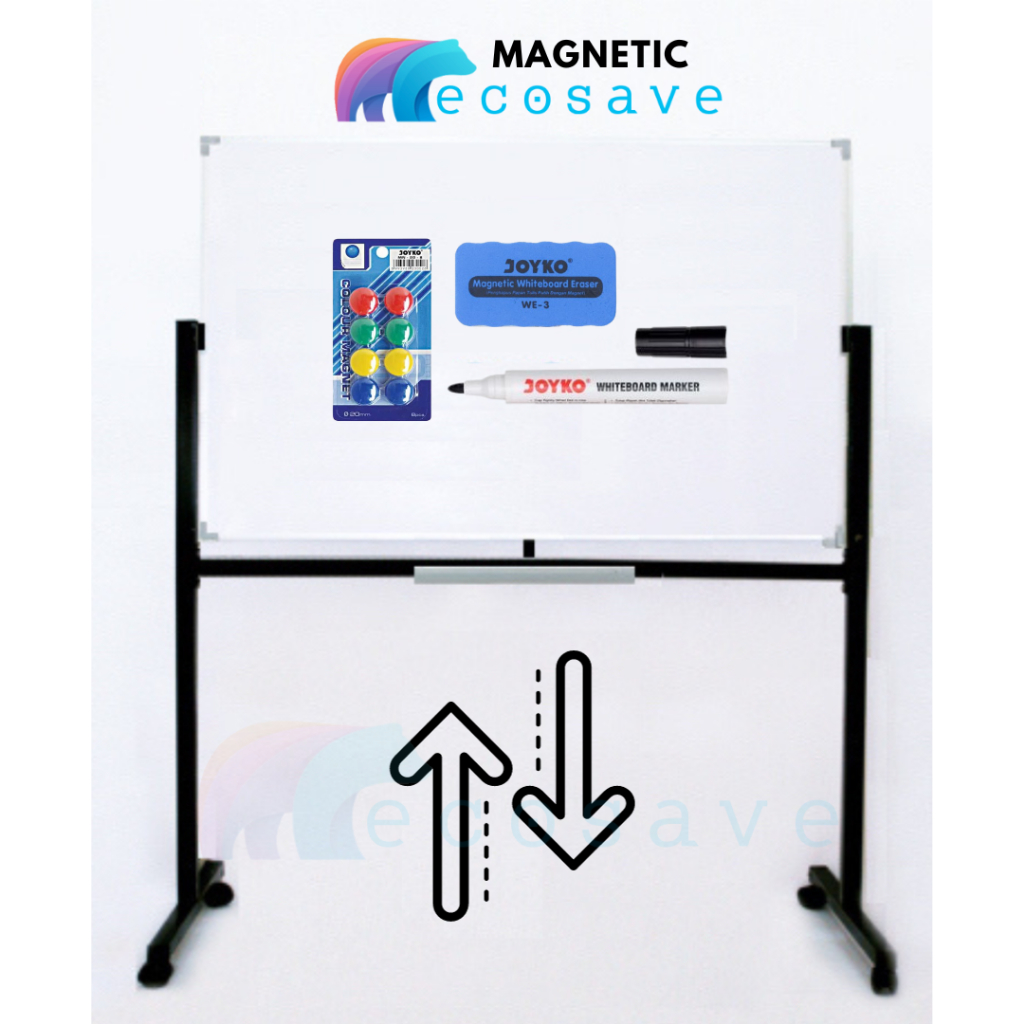 Jual Whiteboard Standing Naik Turun Single Face Magnetic White Board ...