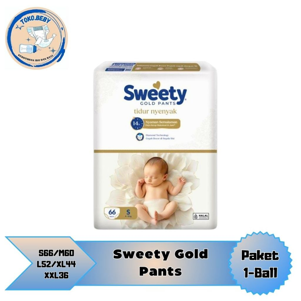 Jual Sweety Gold Pants S66/M60/L52/XL44/XXL36/toko.beby | Shopee Indonesia