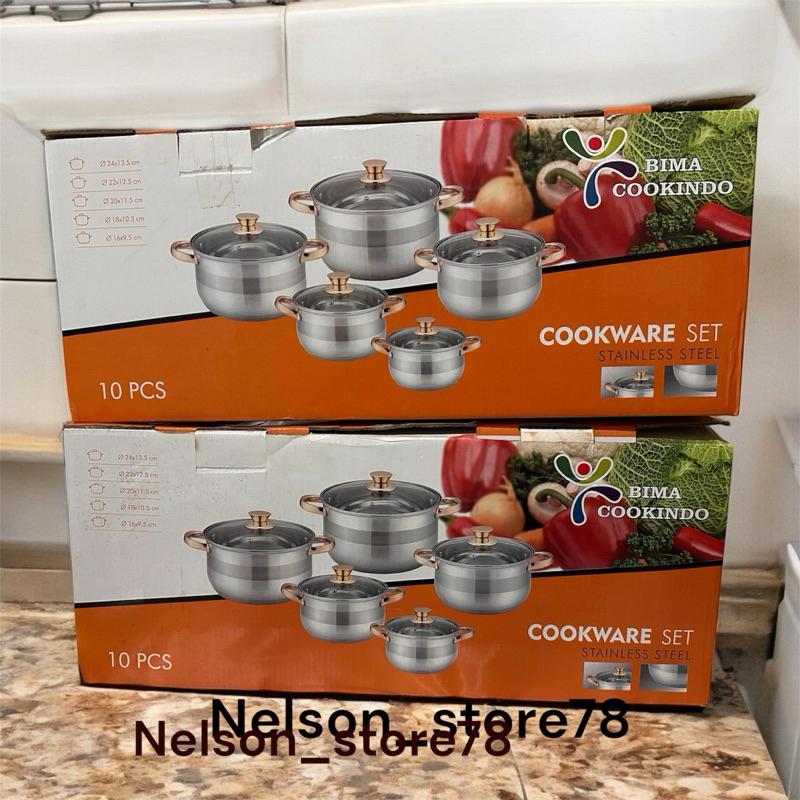 Jual BIMA COOKINDO Panci Stainless set Tebal SUS 304 5Set Lengkap Tutup ...