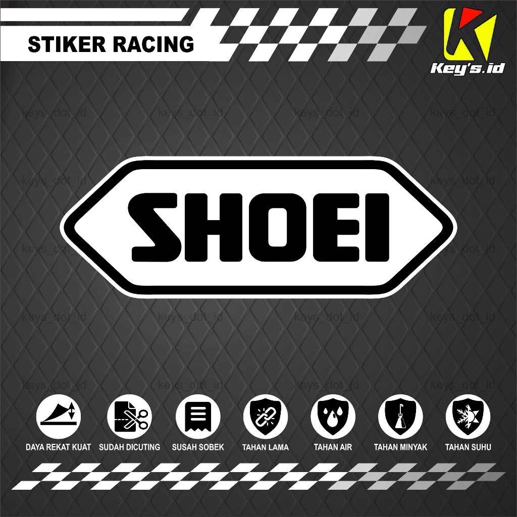 Jual STIKER HELM SHOEI, STICKER SHOEI ANTI AIR SUDAH DICUTTING | Shopee ...