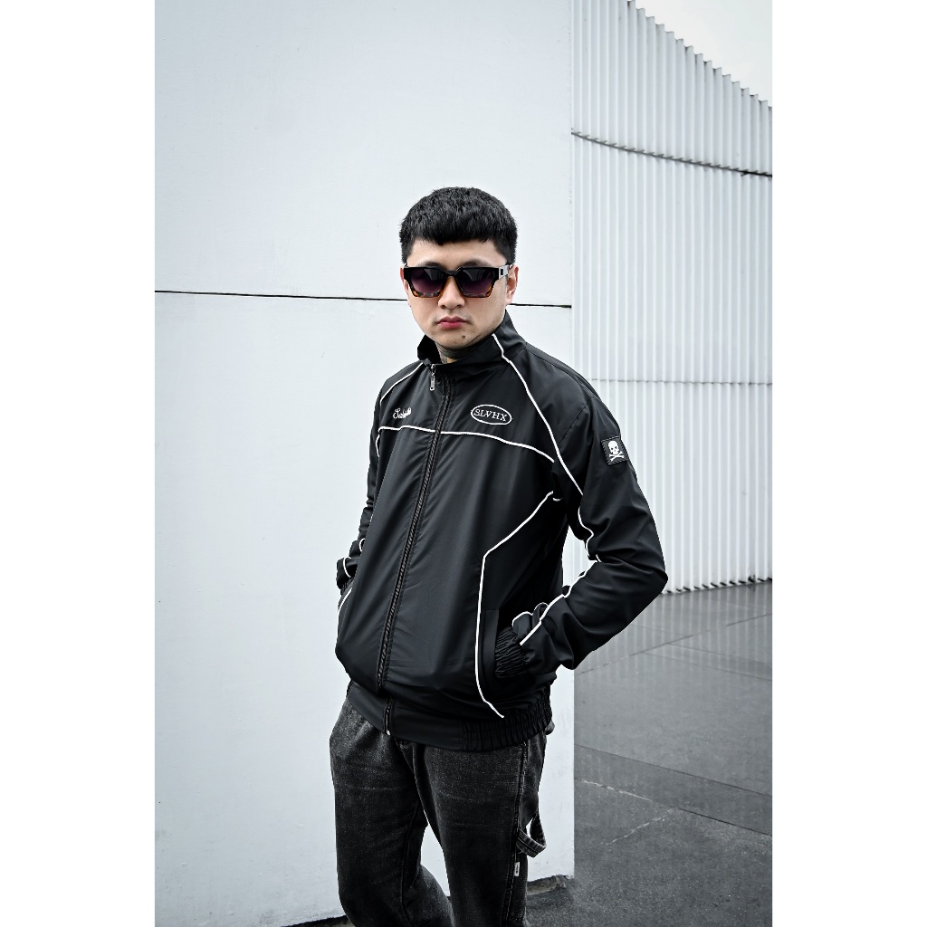 Jual Salvio Hexia Inline Track Suit Jacket Black | Shopee Indonesia