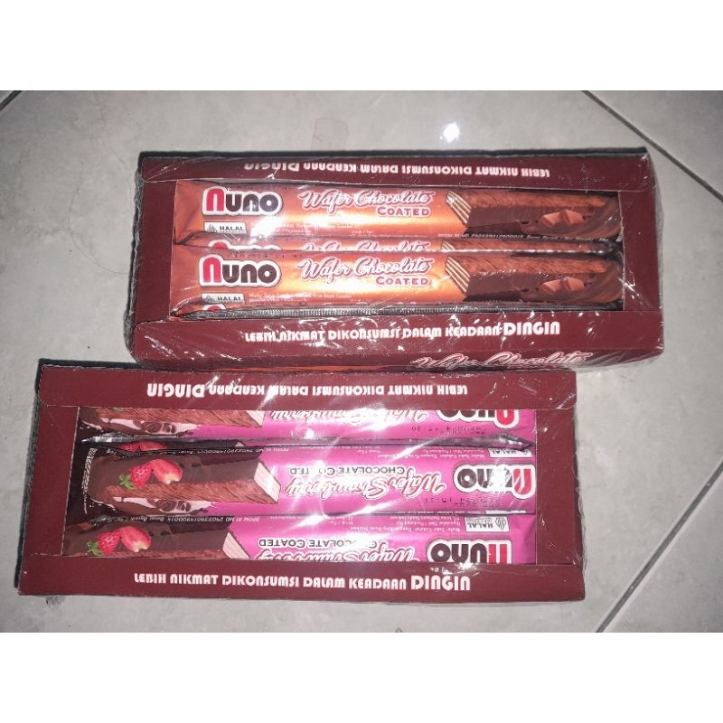 Jual NUNO Wafer Chocolate 208gr 1 box isi 13 biji snack wafer terbaru ...